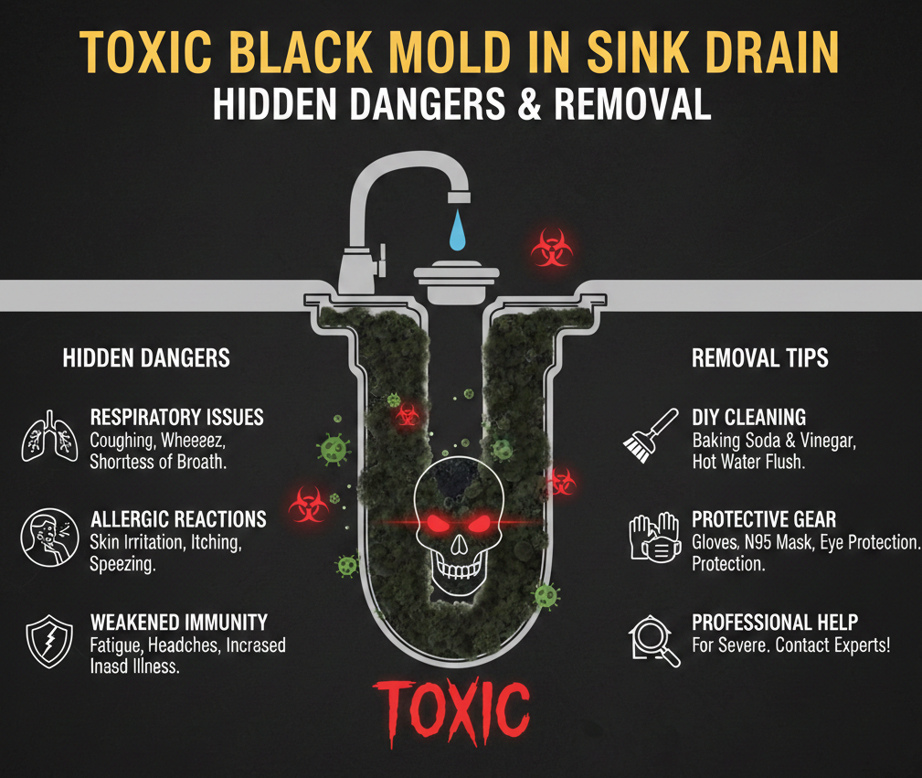 Is Black Mold in Sink Drain Dangerous & What To Do?