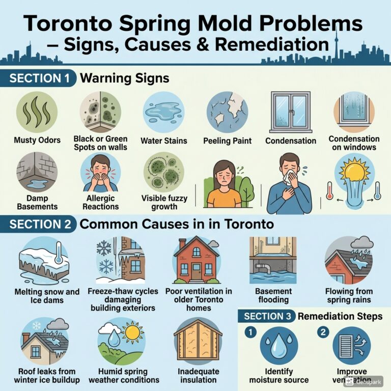 Spring Mold Problems in Toronto: Causes, Signs & Remediation